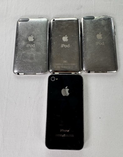 LOT of Three (3) Apple iPod Touch Gen Black 8 GB 32GB and One (1 ...