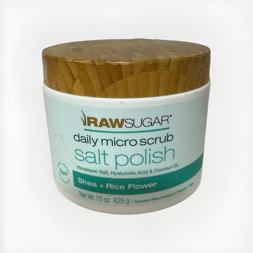 Raw Sugar Daily Micro Scrub Salt Polish Shea + Rice Flower 15oz | eBay