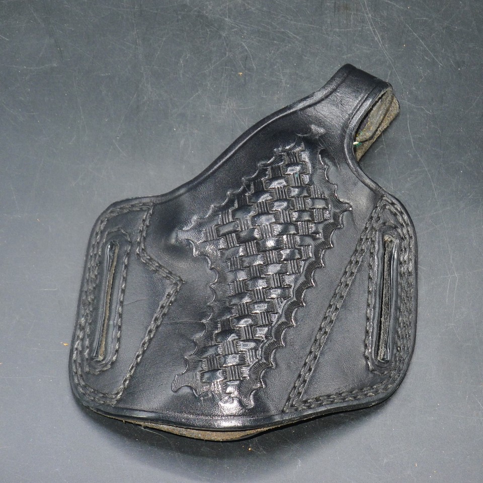 Tex Shoemaker & Sons Leather Revolver Holster Basketweave 11 PC Right ...