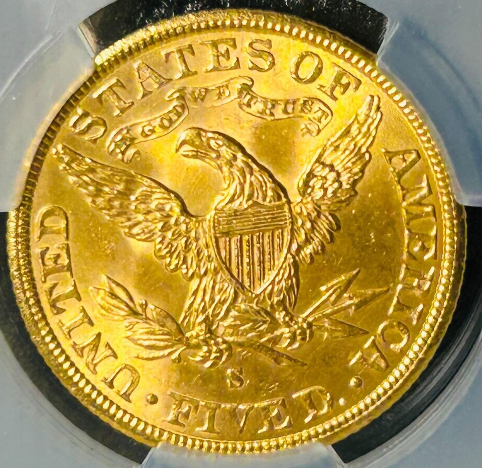 1903 S Five Dollars $5 Coronet Liberty Head Half Eagle Gold Coin MS 64 ...