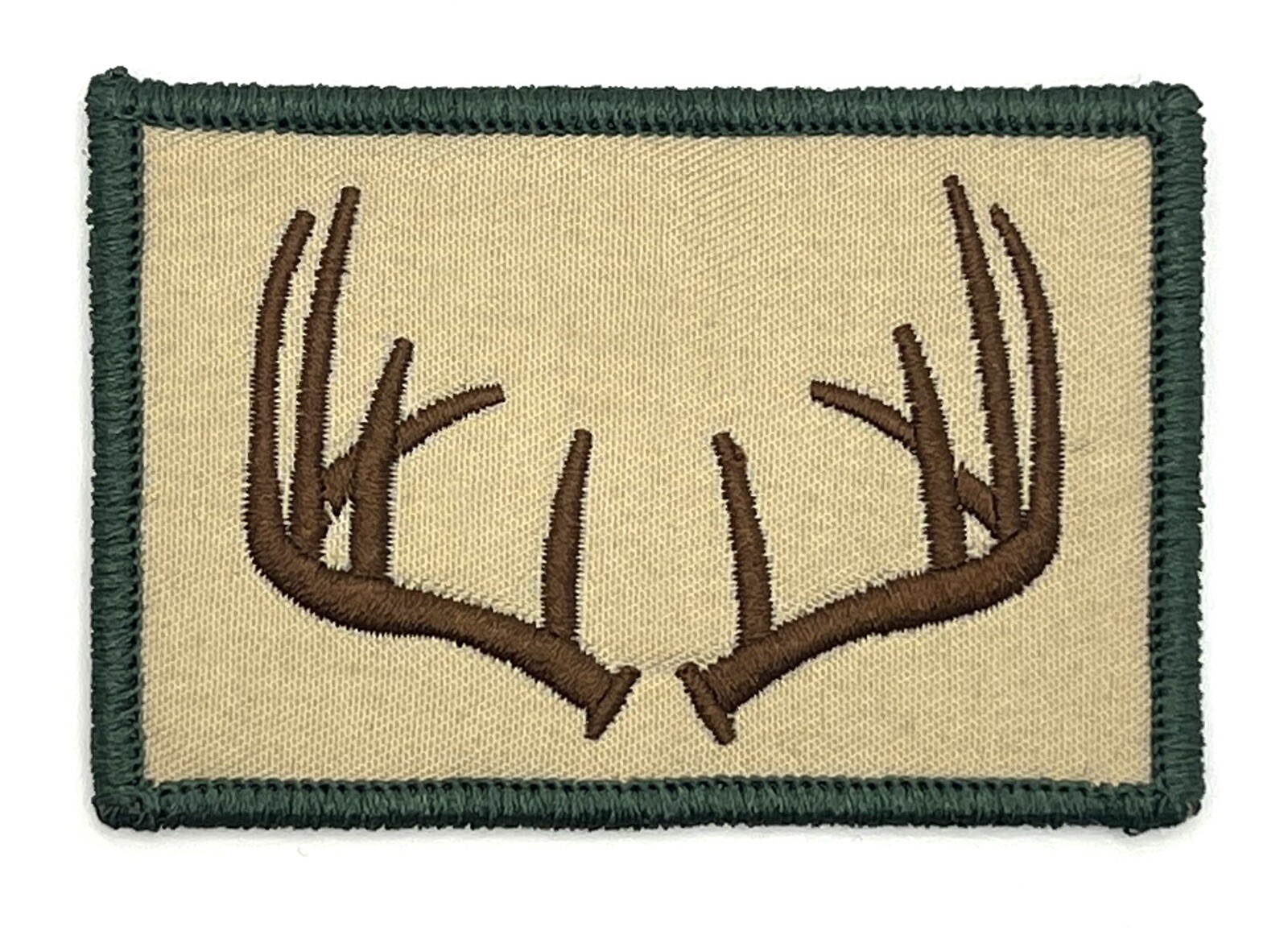 Deer Hunter Antlers Tan Hunting Gun Patch Cap Hat Iron On Vintage Retro ...