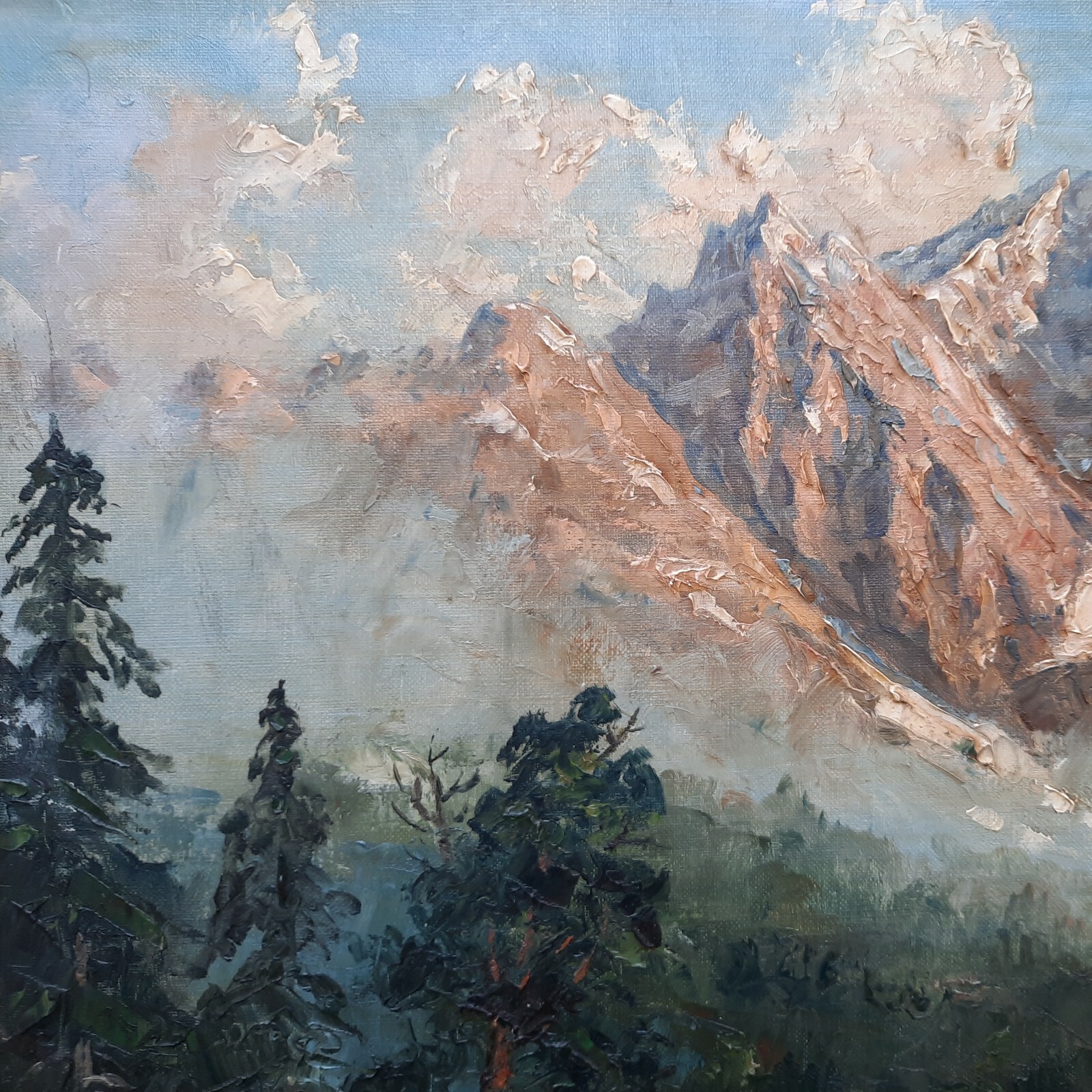 ZUGSPITZE m. EIBSEE signiert original HIENL-MERRE, Franz 1863-1943 ...