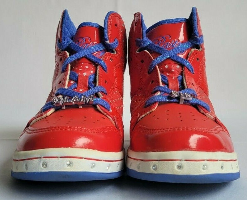 Womens Size 7.5 Red Pastry High Top Glam Pie Leather Sneakers RA71004 ...