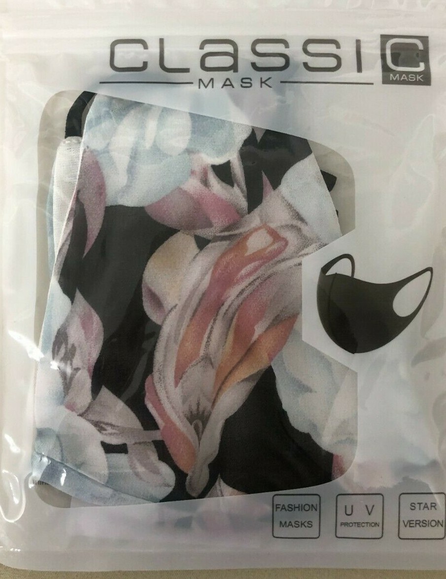 Flower Design Women Face Masks Cloth/Nylon Cover Reusable Washable ...