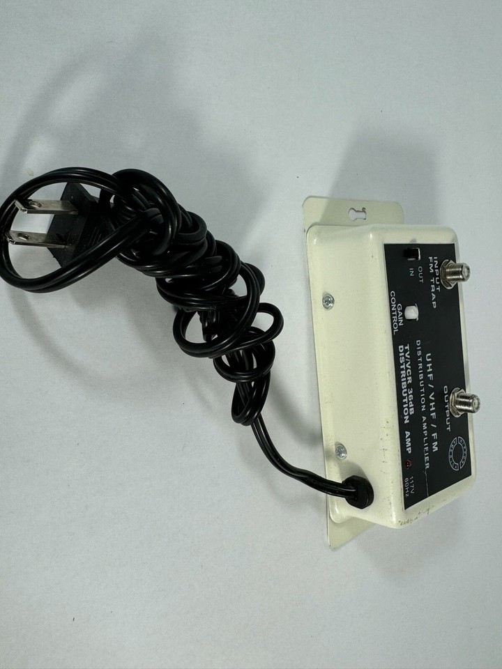 36DB HDTV VHF UHF ANTENNA & CABLE AMPLIFIER SIGNAL RANGE EXTENDER ...