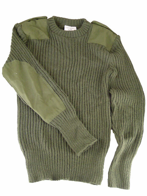 Real British Army Green Commando Jumper Wool Crew Neck Woolly Pully XS ...