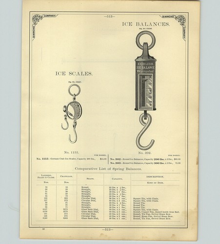 1890 PAPER AD German Crab Ice Scale Excelsior Balance Scales Steelyards ...