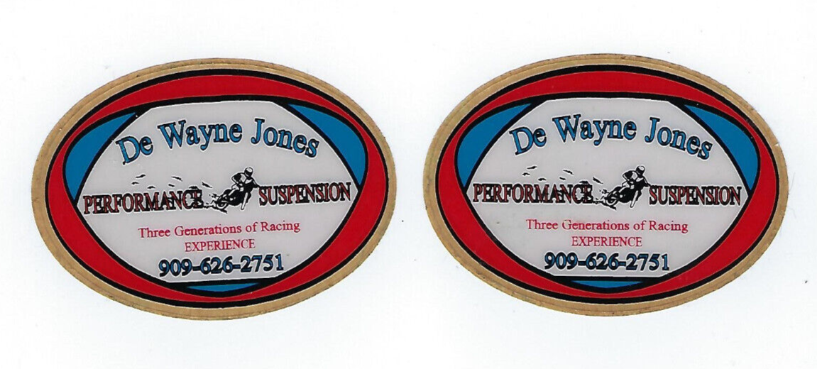 Vtg DeWayne Jones Performance Suspension Motorcycle Racing Decal ...
