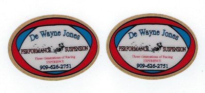 Vtg DeWayne Jones Performance Suspension Motorcycle Racing Decal ...