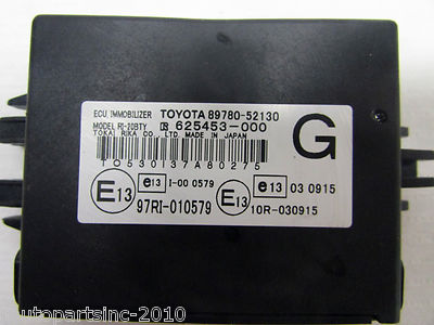 13 TOYOTA PRIUS C ALARM SYSTEM CONTROL MODULE IMMOBILIZER 89780-52130 ...