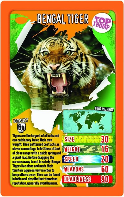 Top TRUMPS Deadly 60 Card Game 785924097038 online kaufen | eBay