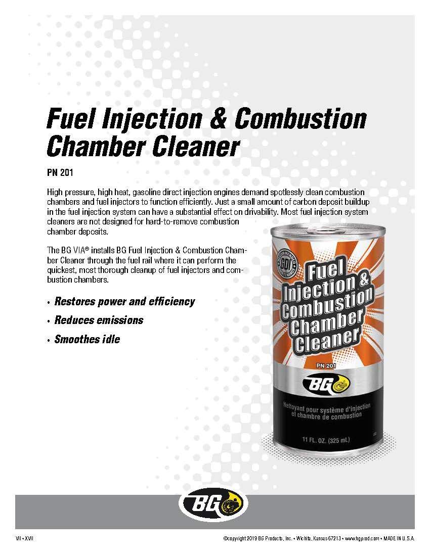 BG K1003 Fuel Injection & Chamber Cleaner & BG 44K Fuel System Cleaner ...