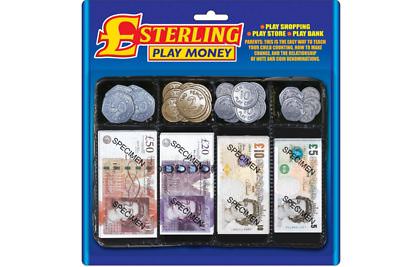 Sterling Pretend Pounds Play Money Notes & Coin Toy Set Children Games ...