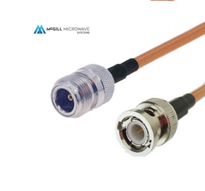 N Female to BNC Male Cable Assembly Low Loss Coaxial RG303 Military ...