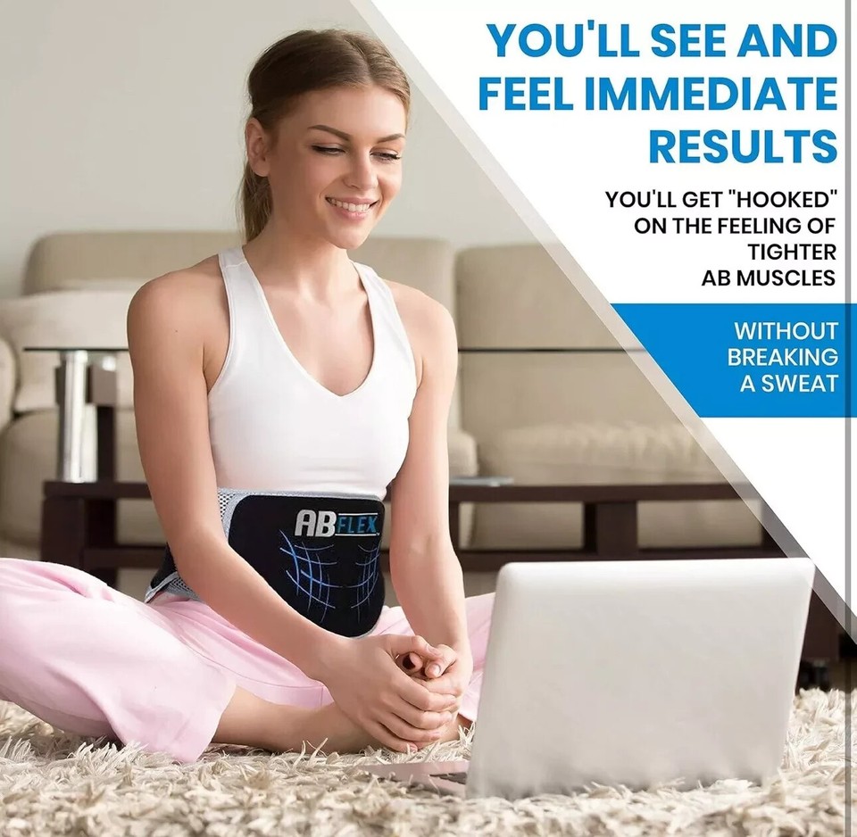 ABFLEX Ab Toning Belt and Ab Stimulator for Slender Toned Stomach ...