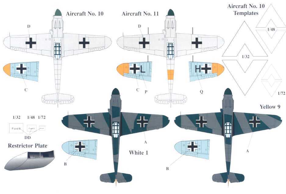 EagleCals Decals 1/48 Bf-109 MAJOR HANS ASSI HAHN Special Airbrushed ...