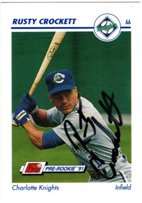 Rusty Crockett Autograph 1991 Line Drive Pre-Rookie AA Auto Card CUBS ...
