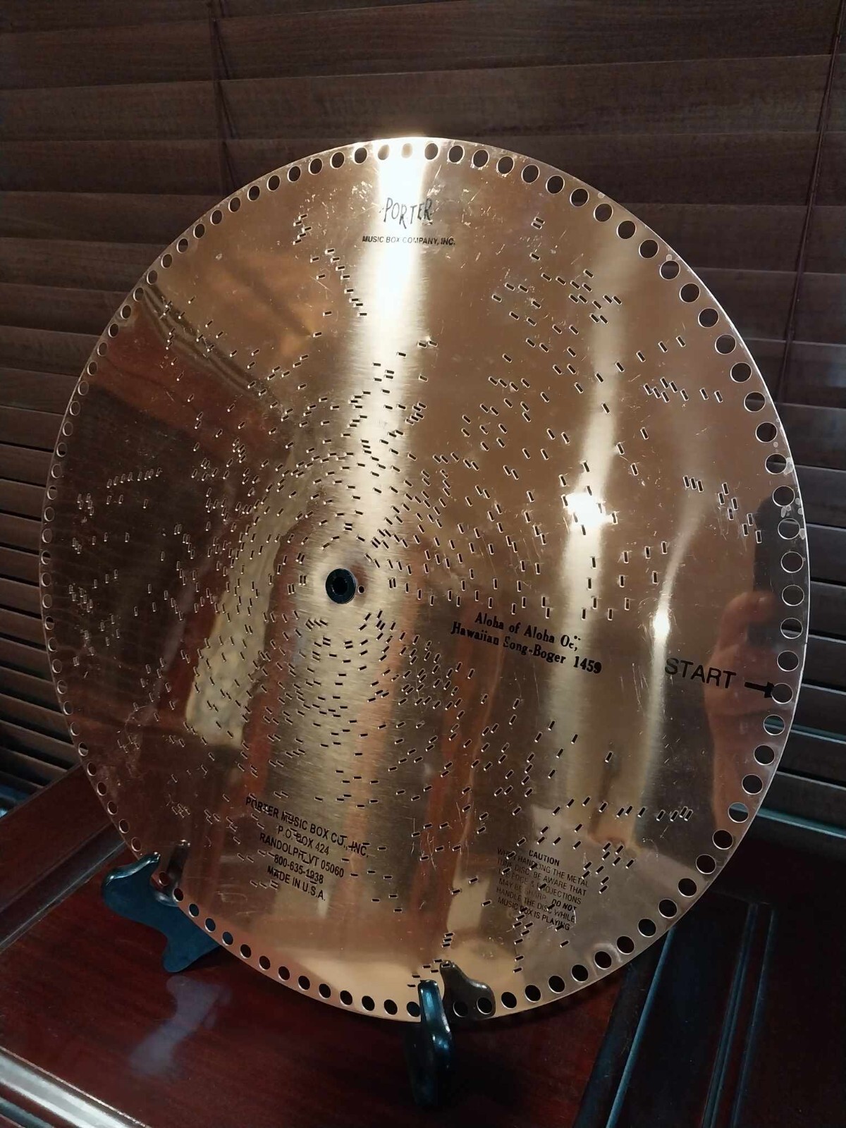 PORTER/REGINA MUSIC BOX DISC 15 1/2" - ALOHA OE | eBay