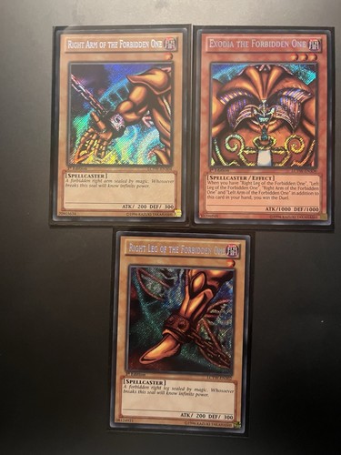 Konami Yu-Gi-Oh! Exodia, Right Arm, Right Leg 1st Ed LCYW Holo 3 Cards ...