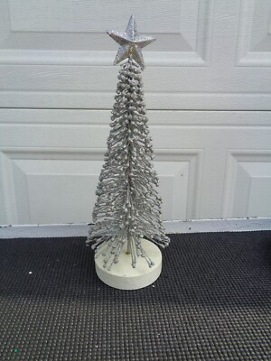 Silver Tabletop Village Tree 12" | eBay