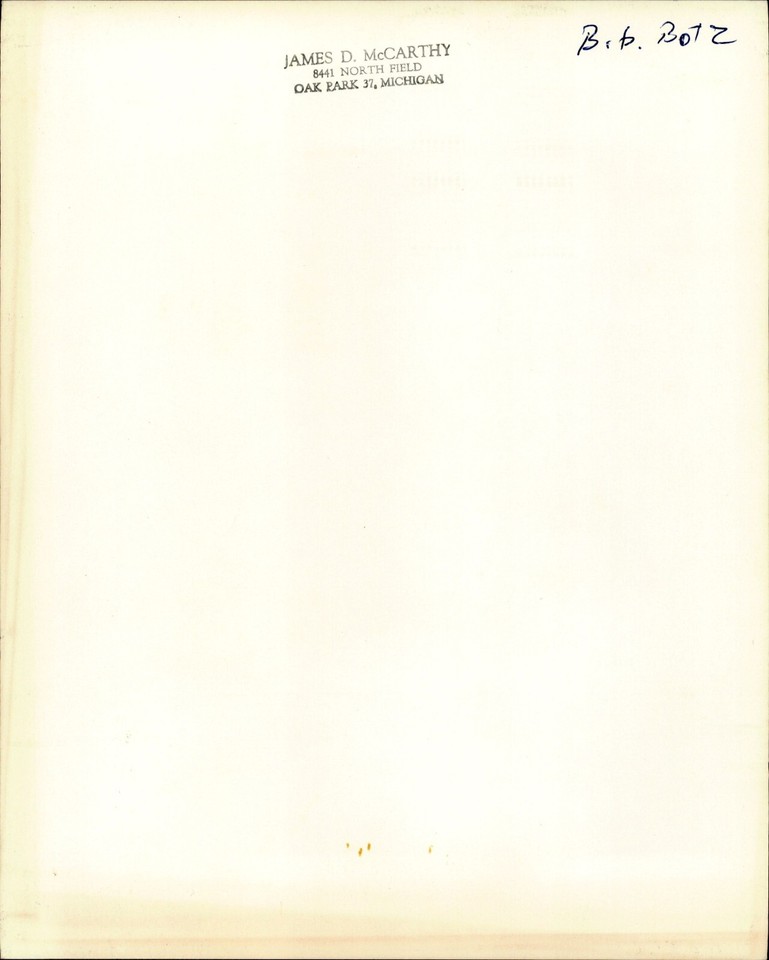 1960's Bob Botz 8x10 Original Photo - Used for J.D. McCarthy Postcard ...