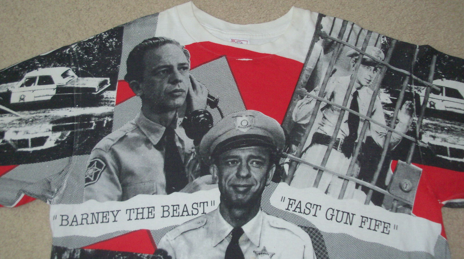 All Over Print 1992 ANDY GRIFFITH SHOW Barney Fife Sh… - Gem