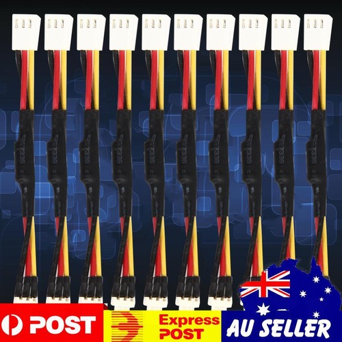 10pcs 3PIN Male Female Connector Reduce PC Fan Speed Noise Leads Wire ...