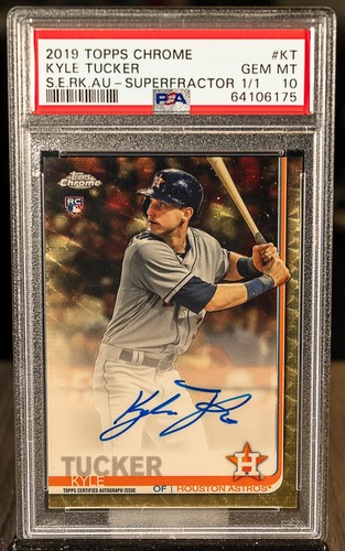 Kyle Tucker 2019 Topps Chrome Sapphire Superfractor RC AUTO ON CARD 1/1 ...