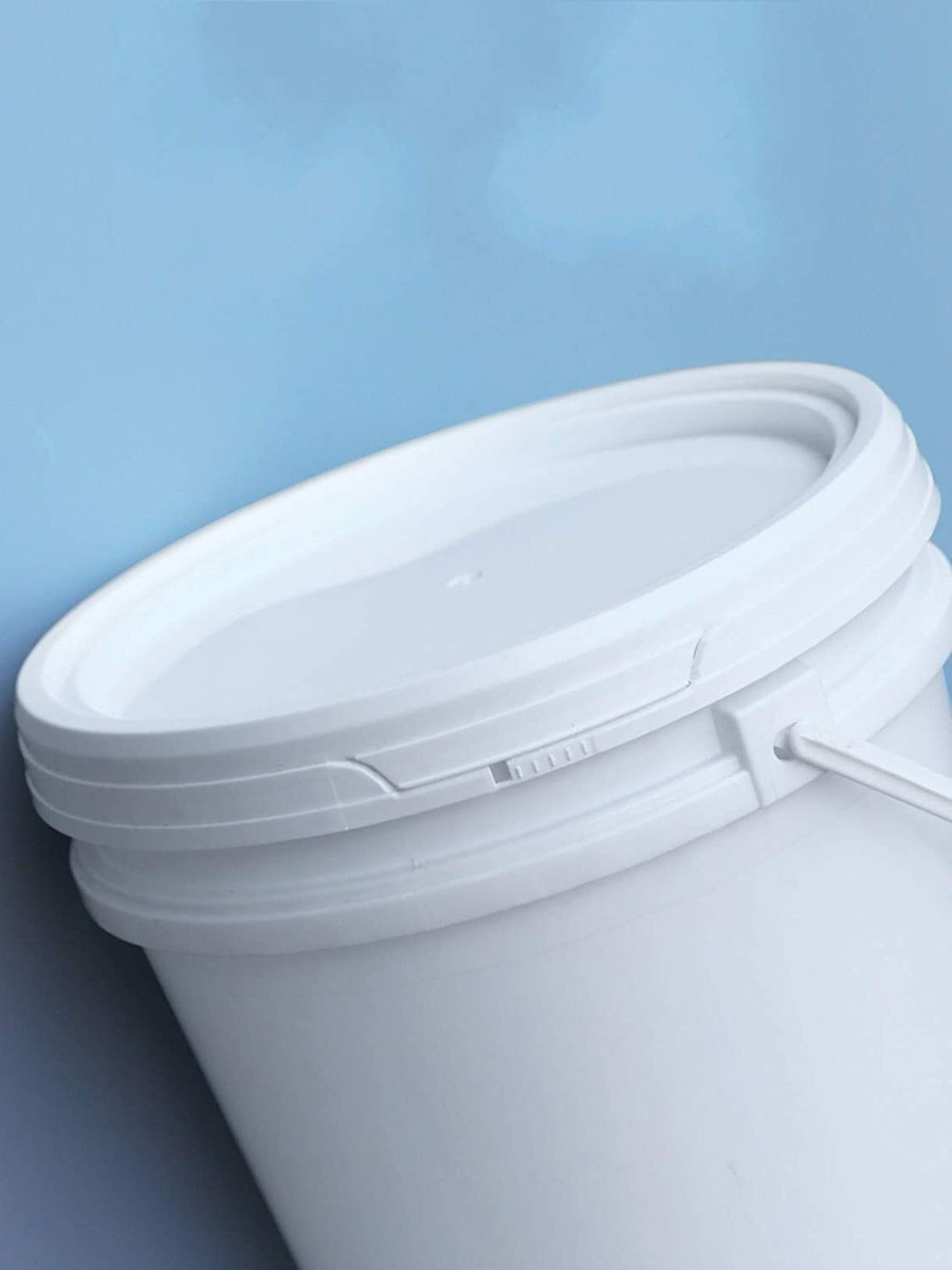 5l White Plastic Bucket With Standard Lid Ho Plastics 970x600