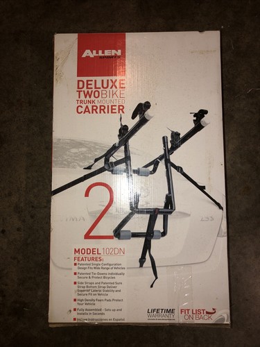 Allen Sports Deluxe Two Bike Trunk Mounted Carrier Rack Model 102DN ...