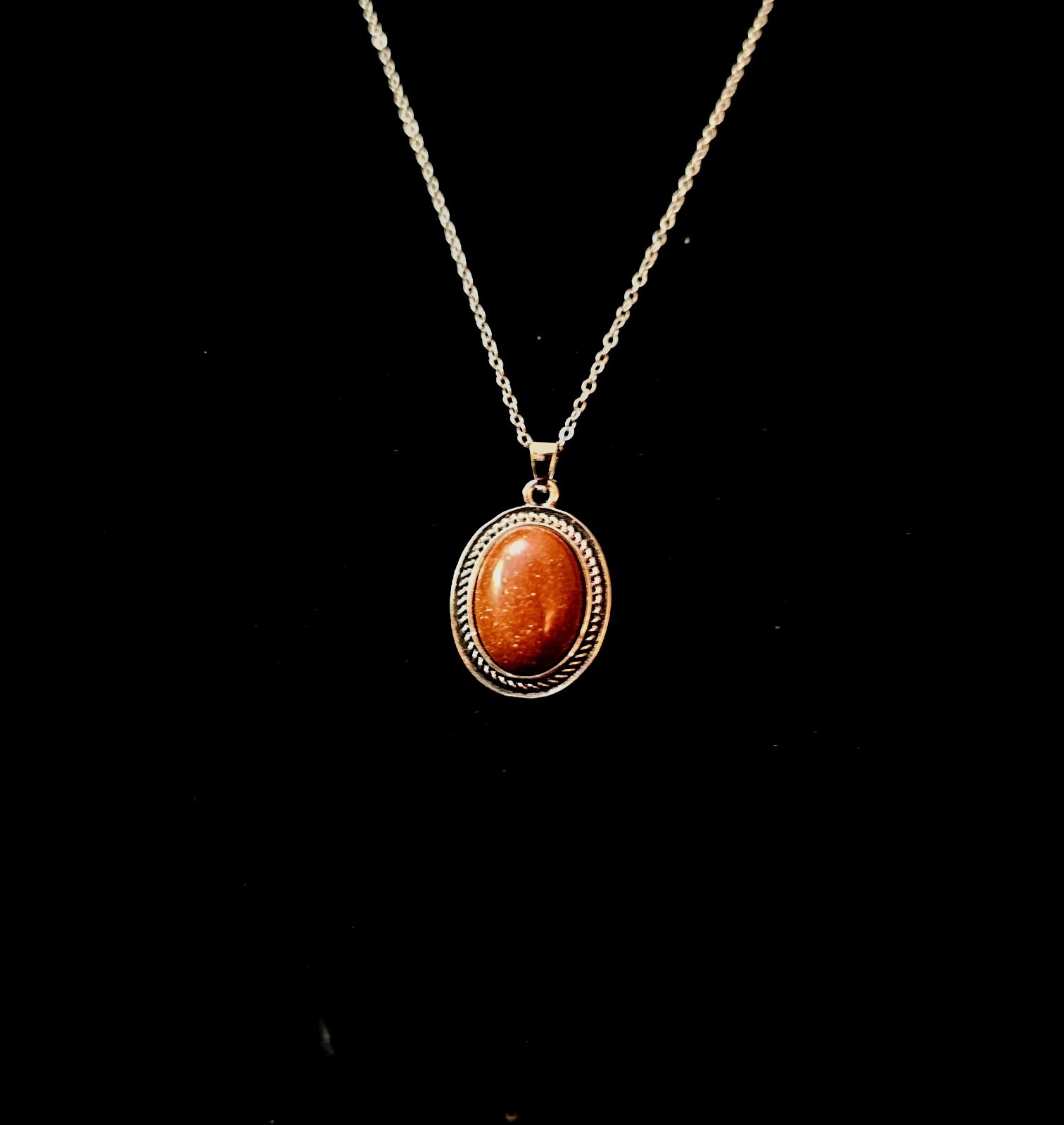 Gorgeous Golden Sandstone Pendant Necklace | eBay