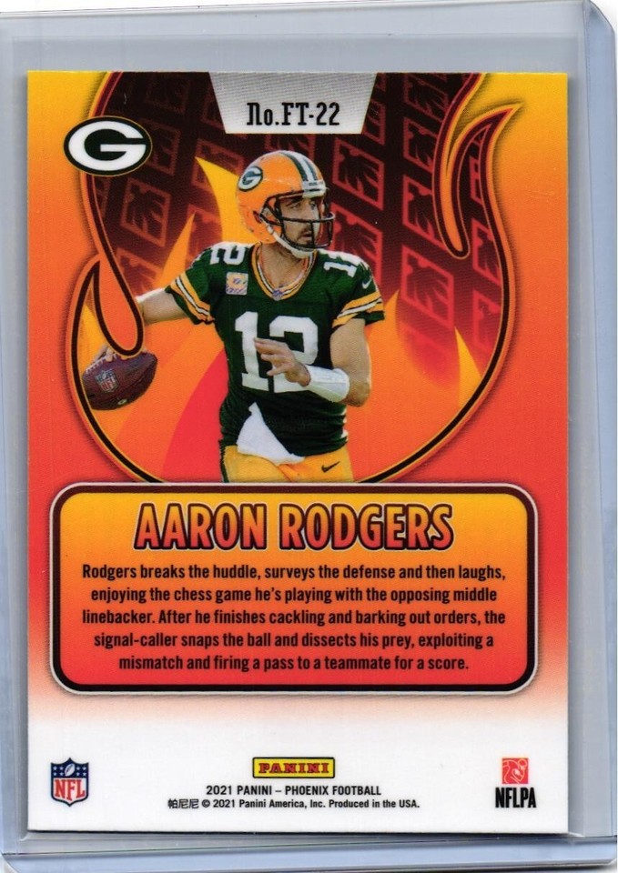 2021 Phoenix Aaron Rodgers Flame Thrower Silver Insert Green Bay ...