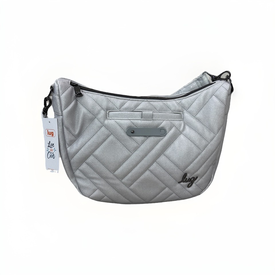 Lug Matte Luxe Shoulder Bag w/ Crossbody Strap-Harmony Diamond Silver ...