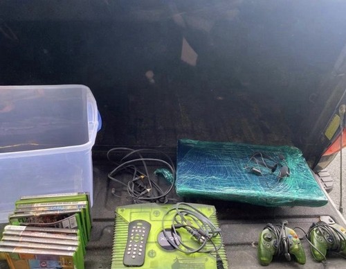 Microsoft Original Xbox Translucent Green Edition Console Video Game ...