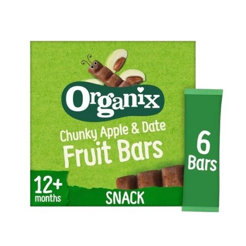 Organix 6x17g Apple Date Organic Fruit Snack Bar Nutritious Snacks ...