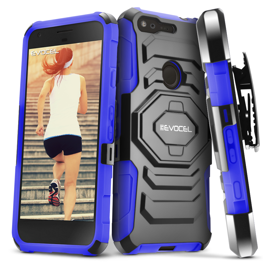 Google Pixel Case, Evocel Dual Layer Case w/ Belt Clip & Kickstand | eBay