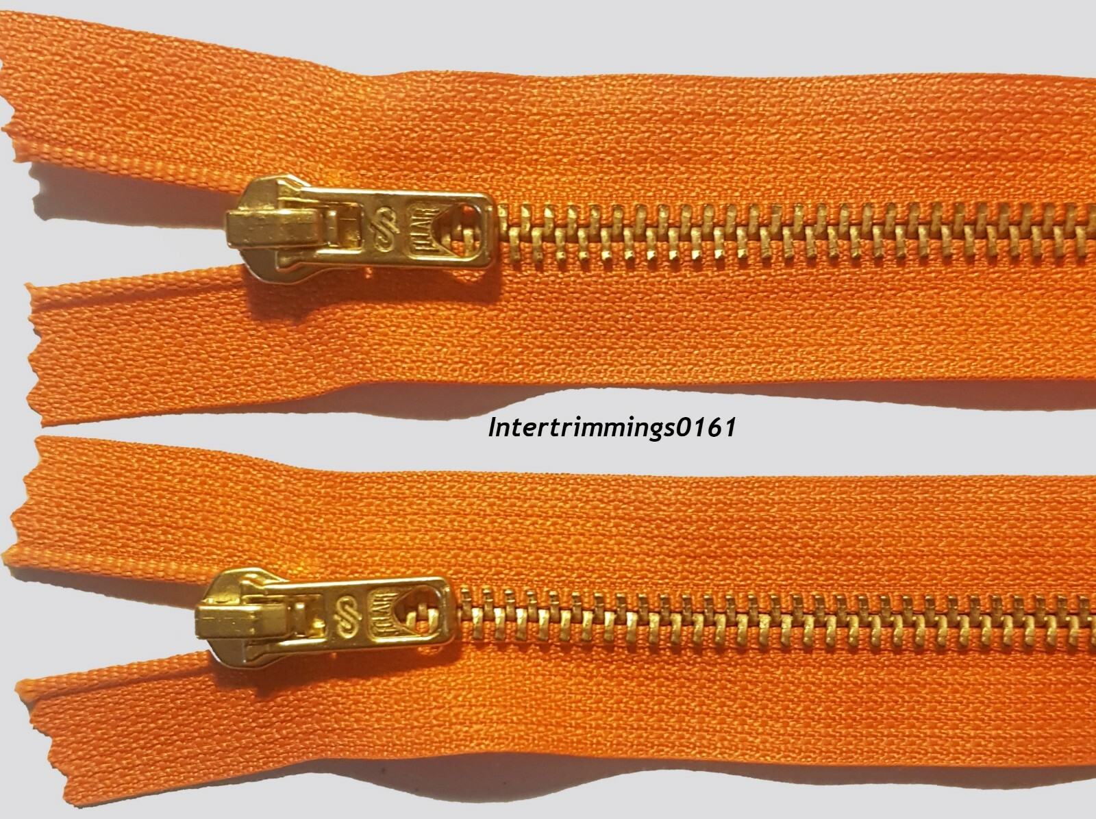 DP ECLAIR ZIPS, ORANGE, 19.5" & 25", BRASS TEETH ,TWO WAY CLOSED END ...