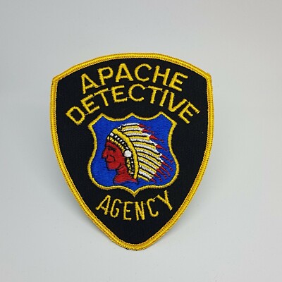 Apache Detective Agency Police Patch Crest Badge Logo 4.25 X 5 Inches ...