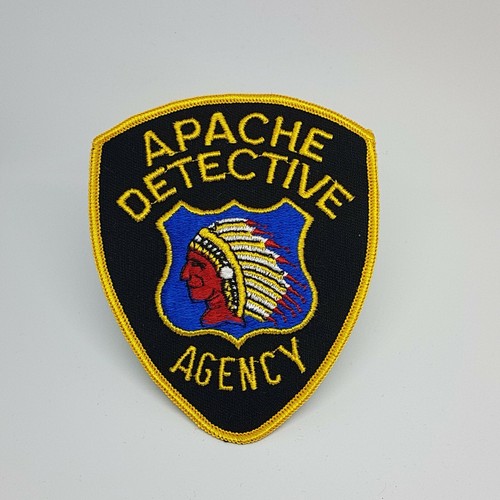 Apache Detective Agency Police Patch Crest Badge Logo 4.25 X 5 Inches ...