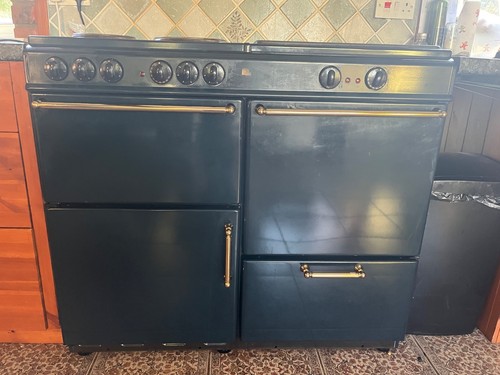 Newhome Used Navy Blue Electric Range cooker with warming plate & grill ...