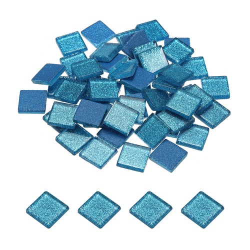 Mosaic Tiles, Glass Tiles 2 x 2cm for DIY Crafts, 50pcs(200g,Sea Blue ...