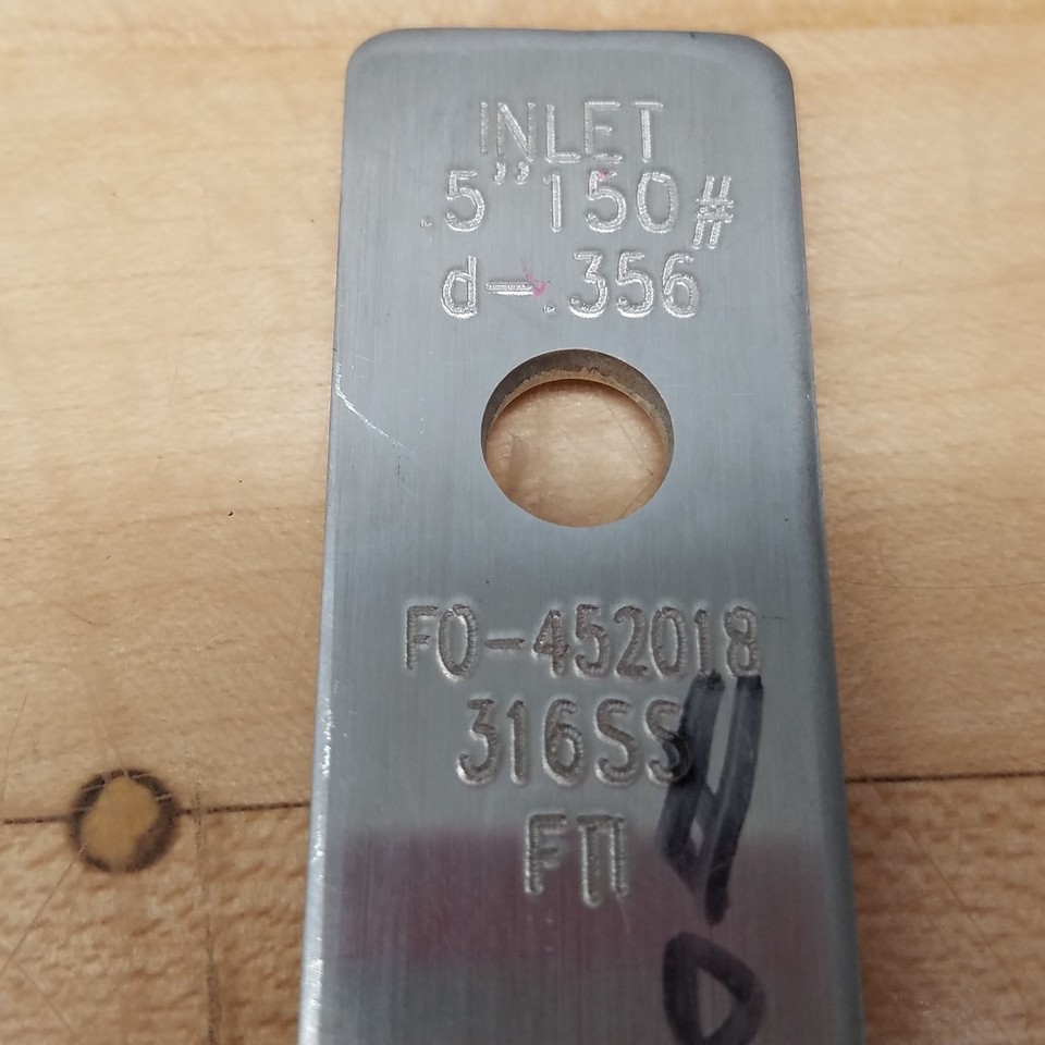 Fluidic Techniques Orifice Plate, Inlet .50" 150 Class .356" Bore ...