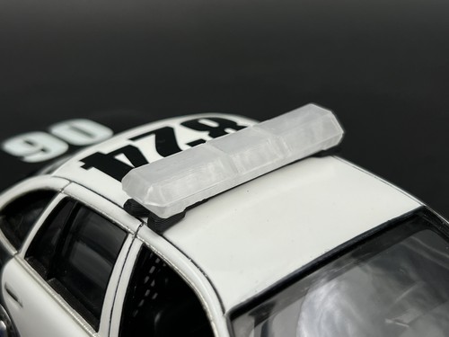 1/24 25 Scale Model Clear Code 3 MX7000 Lightbar LAPD LASD Police 2414C ...