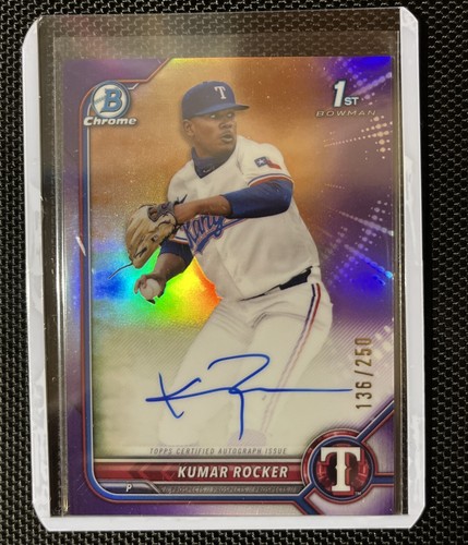 2022 Bowman Draft Kumar Rocker Purple Auto Refractor Rookie PSA 10🔥 | eBay