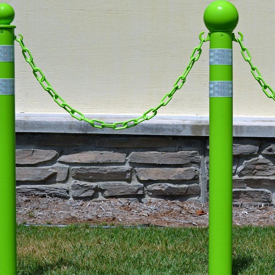 Mr Chain 2 In. (#8 51Mm) X 50 Ft. Safety Green Plastic Barrier Chain | eBay