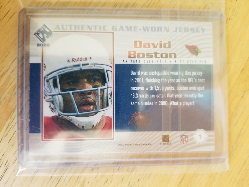 2002 Private Stock Reserve Game Worn Patch David Boston /201 | eBay