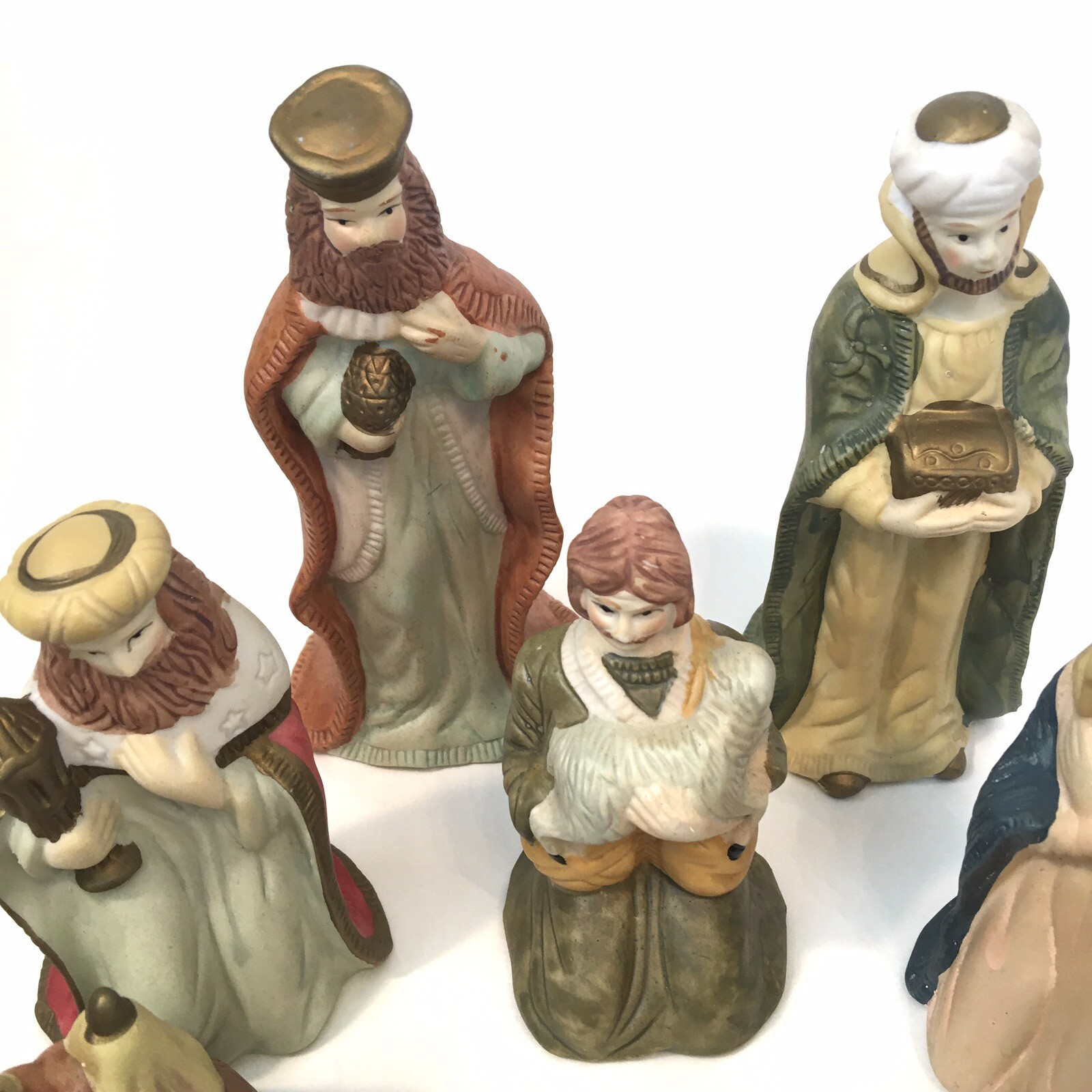 Vintage Nativity Scene Hand Painted Porcelain Figurines 10 Piece Set | eBay