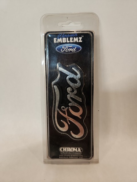 Chroma 9114 Ford Injection Molded Chrome Colored Emblemz Decal for sale ...
