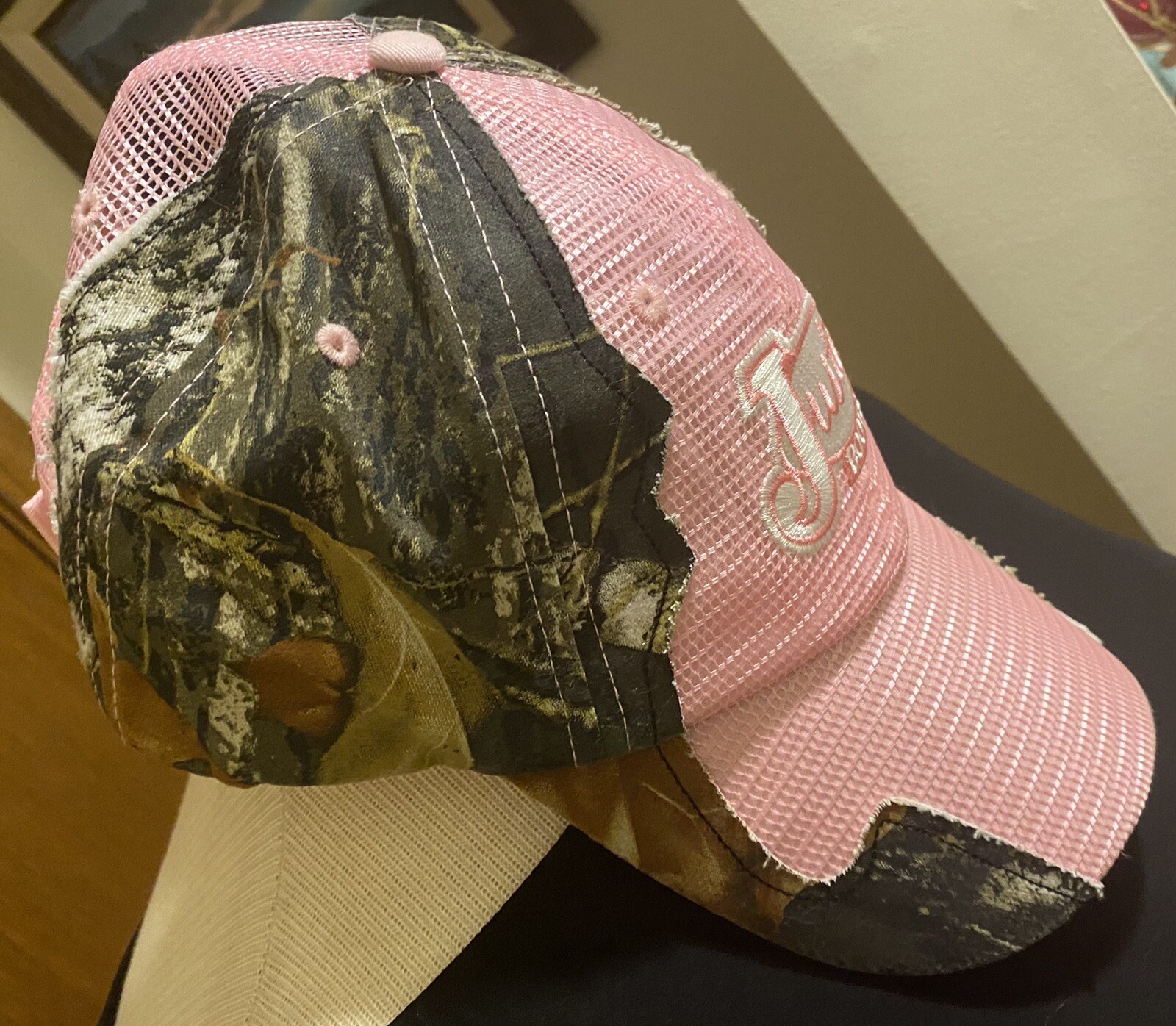 Justin Boots Cowgirl Baseball Cap Mossy Oak Pink and Camo Hat Texas ...