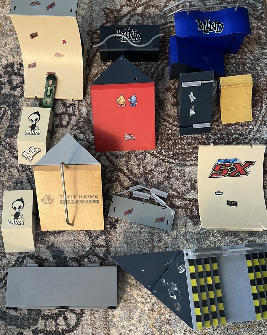 Mixed Lot of Tech Deck Ramps And Pieces - As Is